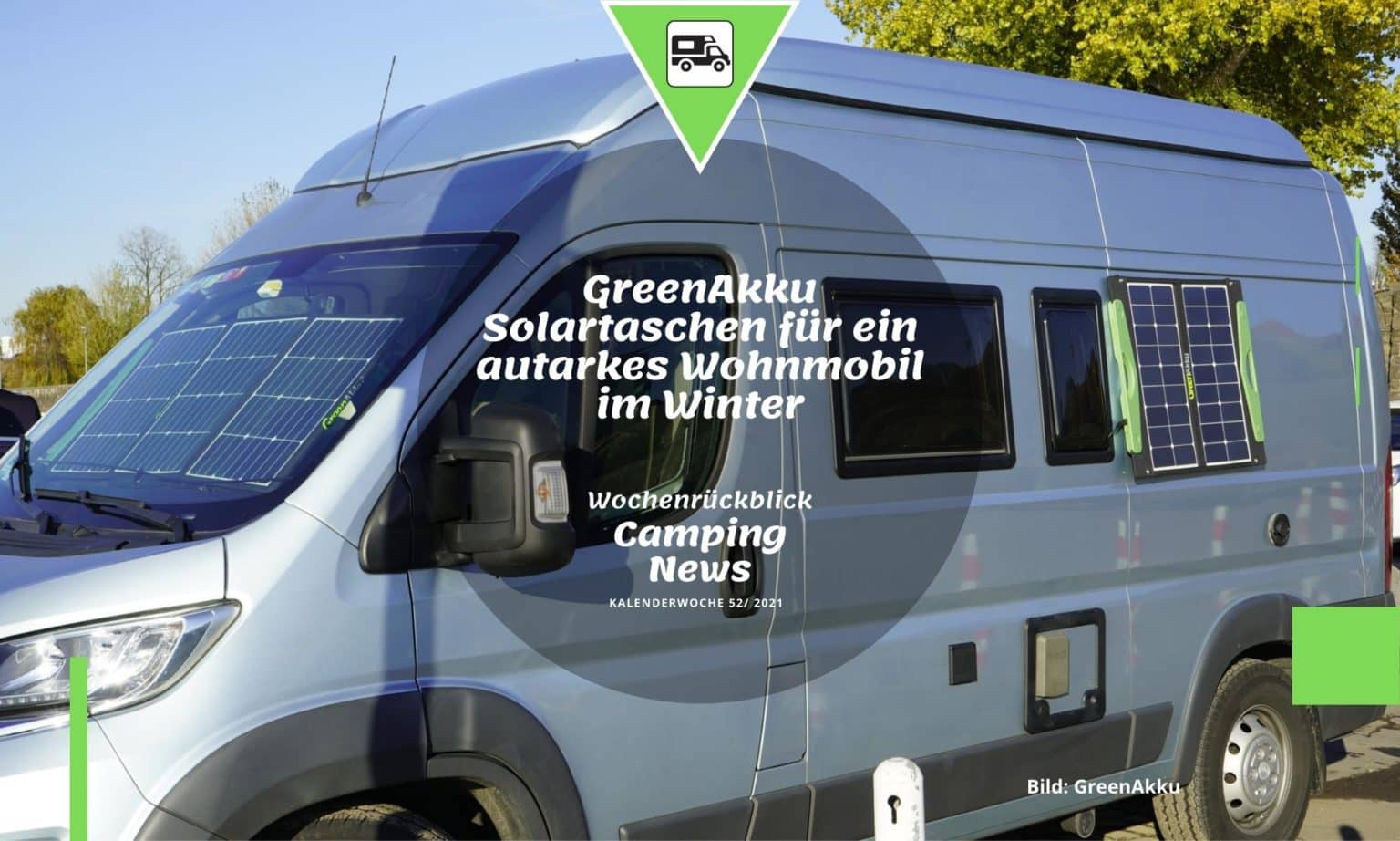 GreenAkku Solartaschen für ein autarkes Wohnmobil im Winter